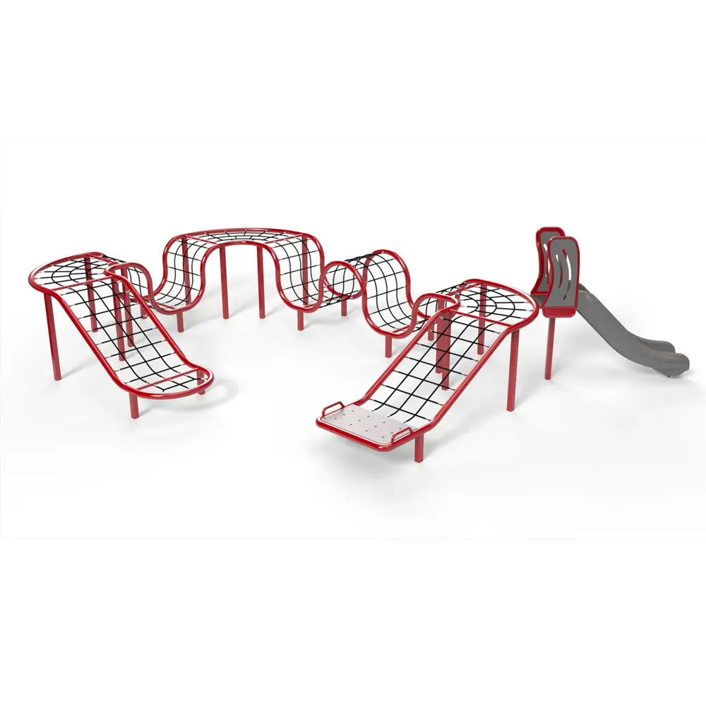 Ascend Low Wave Track Rope Climber Playground Climber Playgrounds Etc
