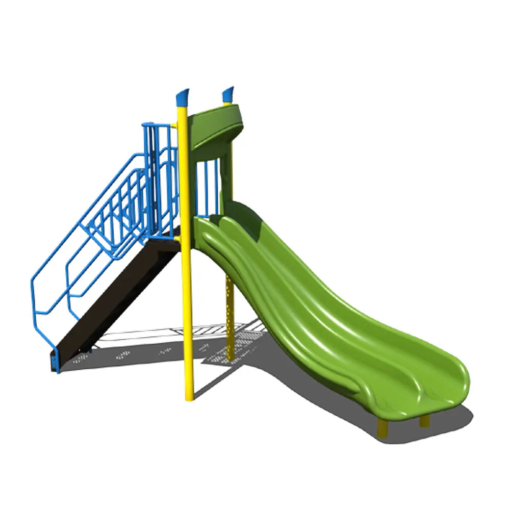 Double Turn Freestanding Playground Slide Independent Play ...